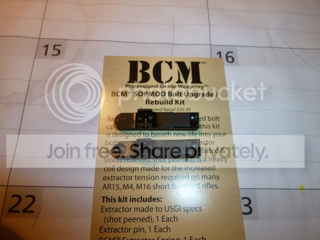 BCM Sopmod bolt upgrade rebuild kit extractor issue? > Troubleshooting ...